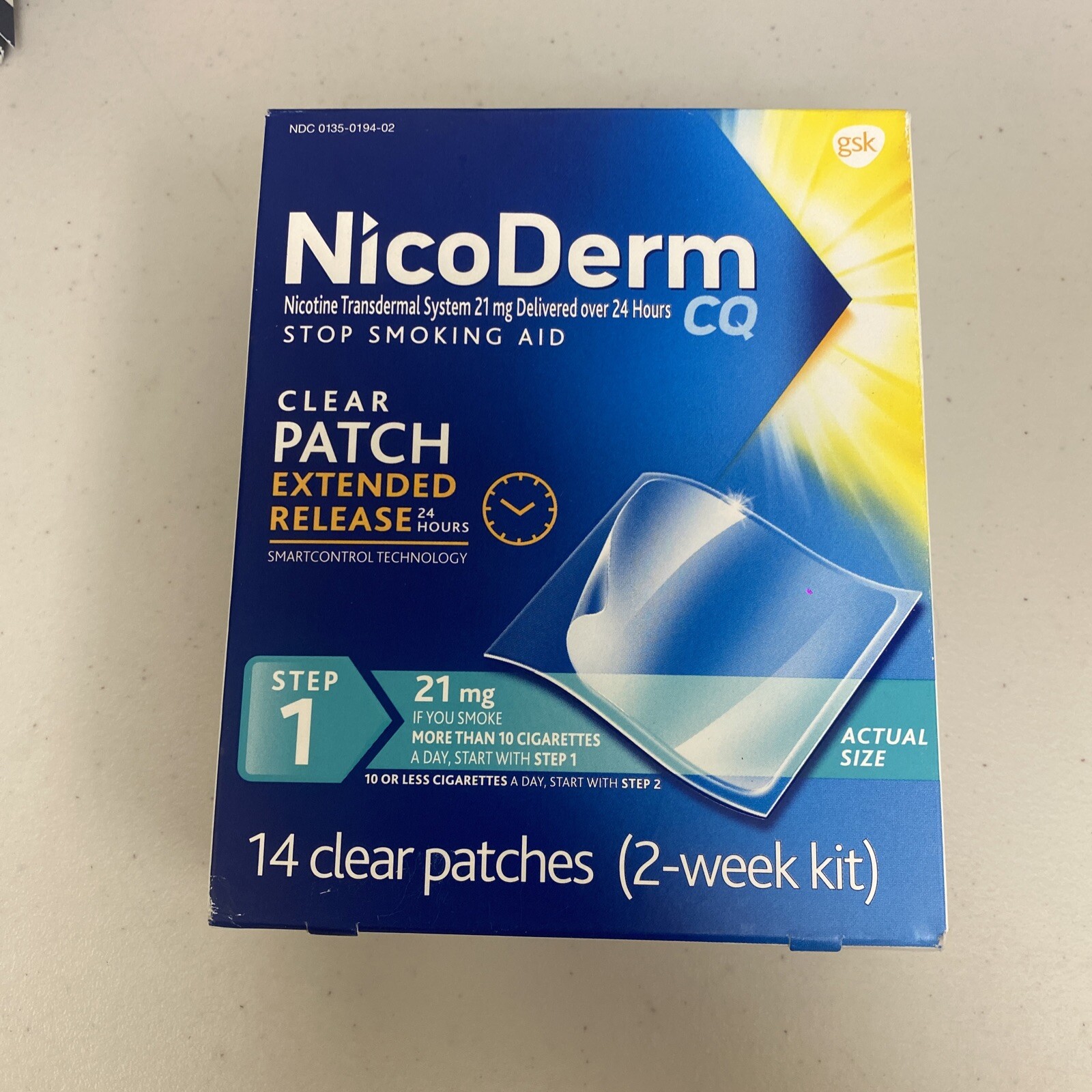 NicoDerm CQ Nicotine Patch Step 1 21mg 14CT EXP 09/2024 307661420353 | eBay