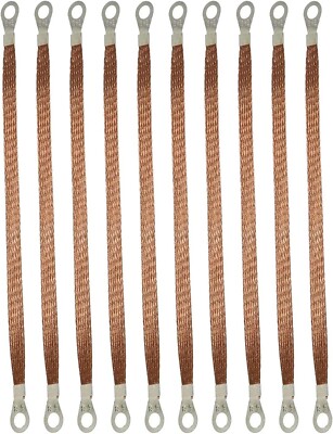 10pcs 300mm Braided Ground Strap Automotive Engine Copper Ground Strap ...