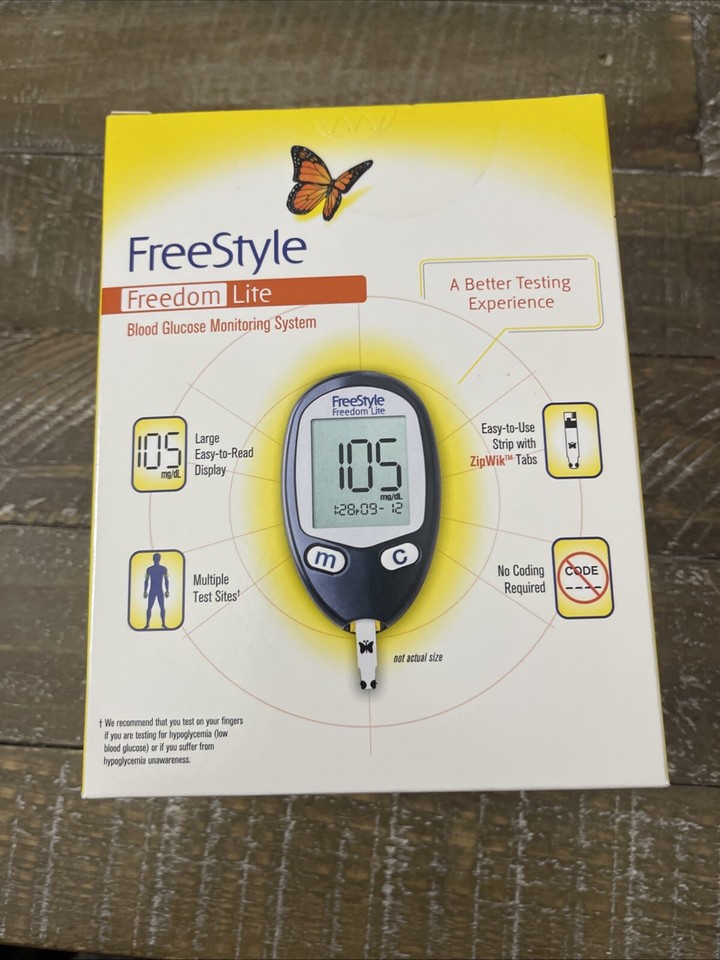 Freestyle Freedom Lite Blood Glucose Meter-No Coding Required-NEW-SHIPS ...
