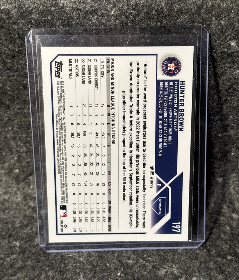 2023 Topps Chrome Hunter Brown Purple Refractor RC 084/250 Houston ...