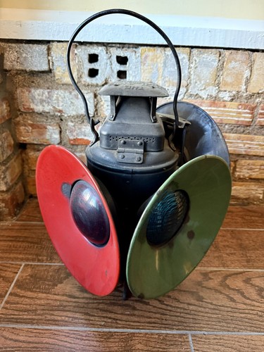 Vintage Adlake Non-Sweating Railroad 4-Way Switch Signal Lantern Lamp ...