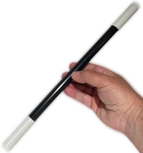 JUMBO 14” MAGICIANS MAGIC WAND Trick Prop Black White Tips Thick Wizard ...