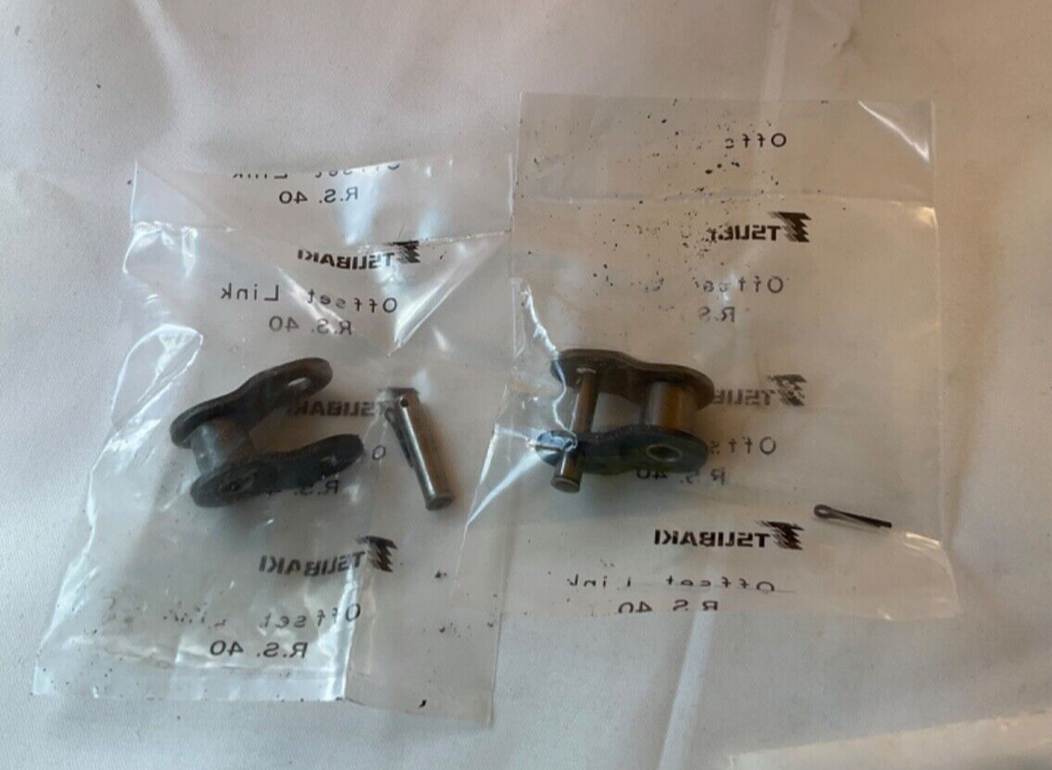 LOT OF 2 Tsubaki RS40 Offset Connecting Links, # 40-1 Roller Chain | eBay