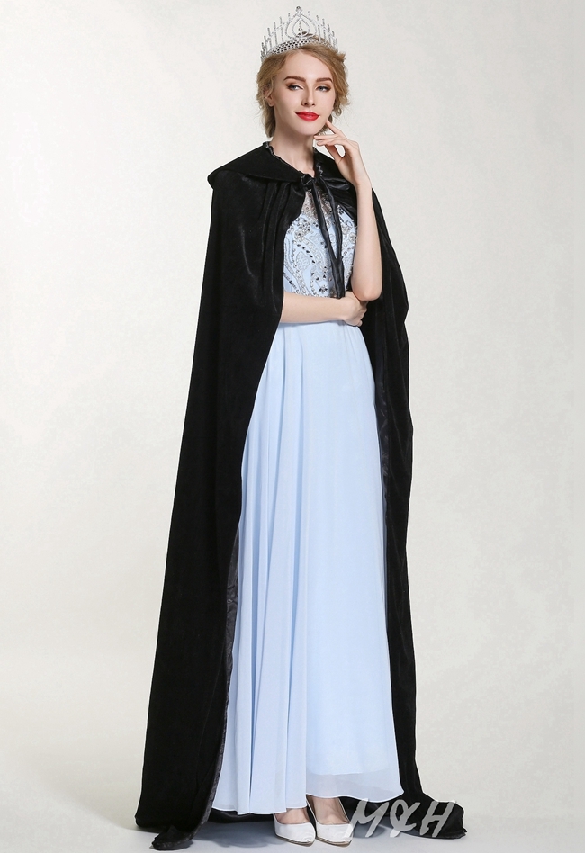 Velvet Cloak Cape 71" Satin High Collar Pageant Party Costumes Coat ...