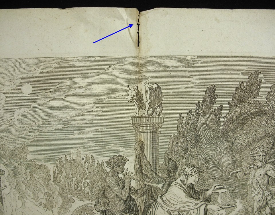 Engraving XVIII 1728 Israel Idol Worship Apis Anubis Moloch Priapus ...