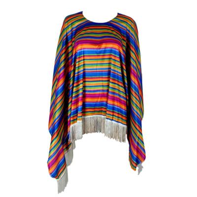 Adult Mexican Poncho Spanish Costume Wild West Cowboy Bandit Blanket ...