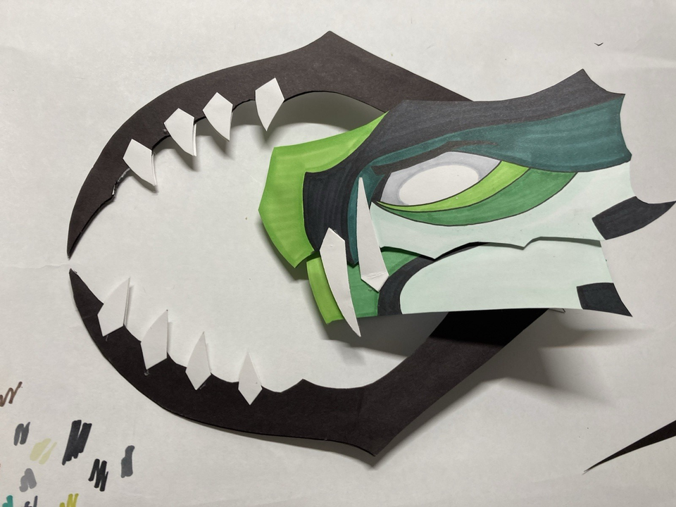 Handmade Paper Dragon Puppet - PixelBrushCreations - Snaptrap | eBay