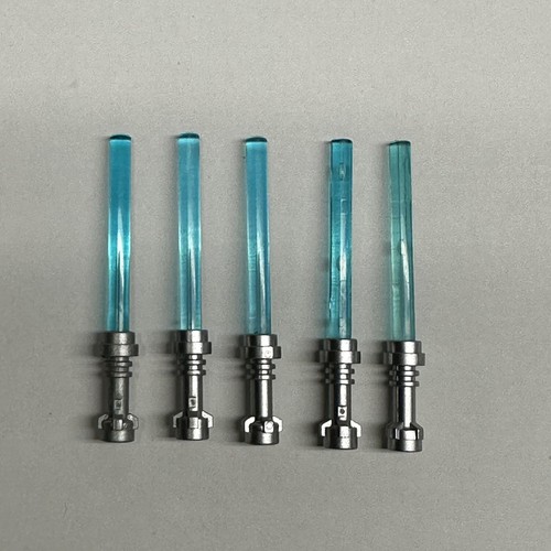Lot Of 5 Lego Light Sabers Star Wars - Trans Blue Silver Hilt Weapon ...
