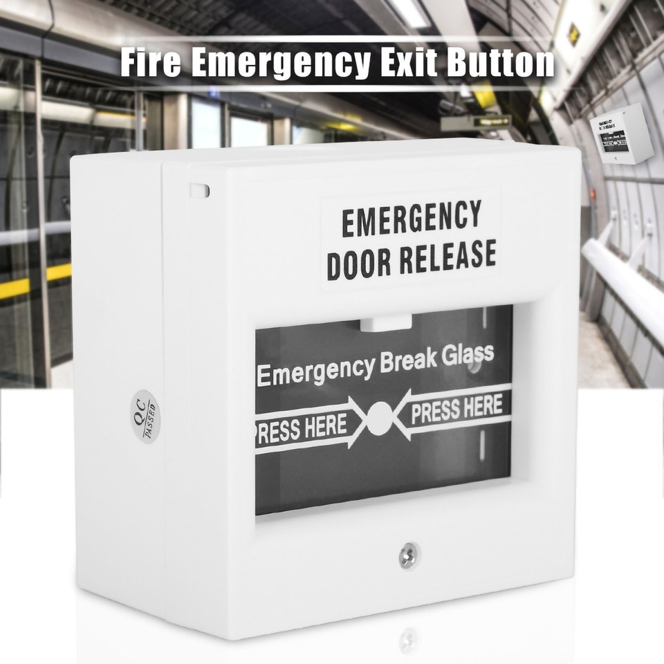 Emergency Door Button Break Glass Fire Emergency Exit Release Button ...