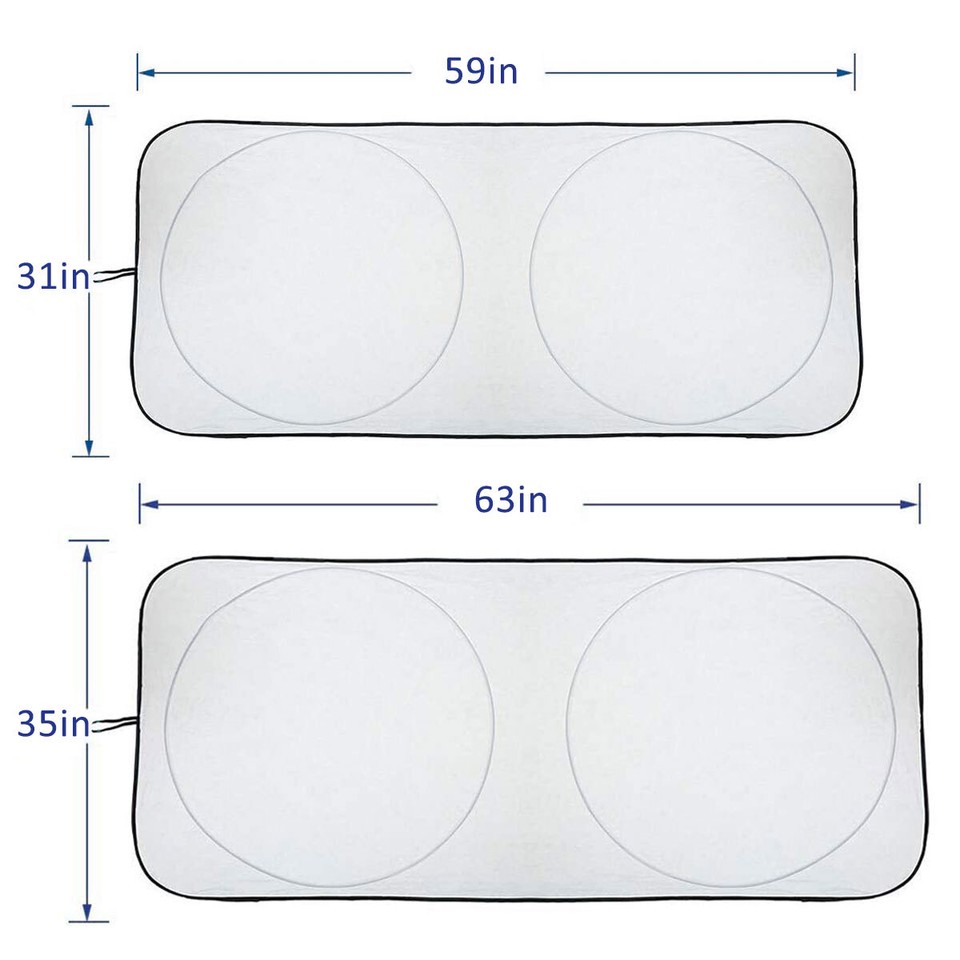 [100%UV Protection] Car Front Window Sunshade Heat Shield Sun Visor ...