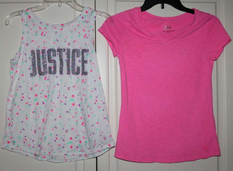 Set of 6 Girl's Novelty Shirts by Justice - Size 12 | eBay