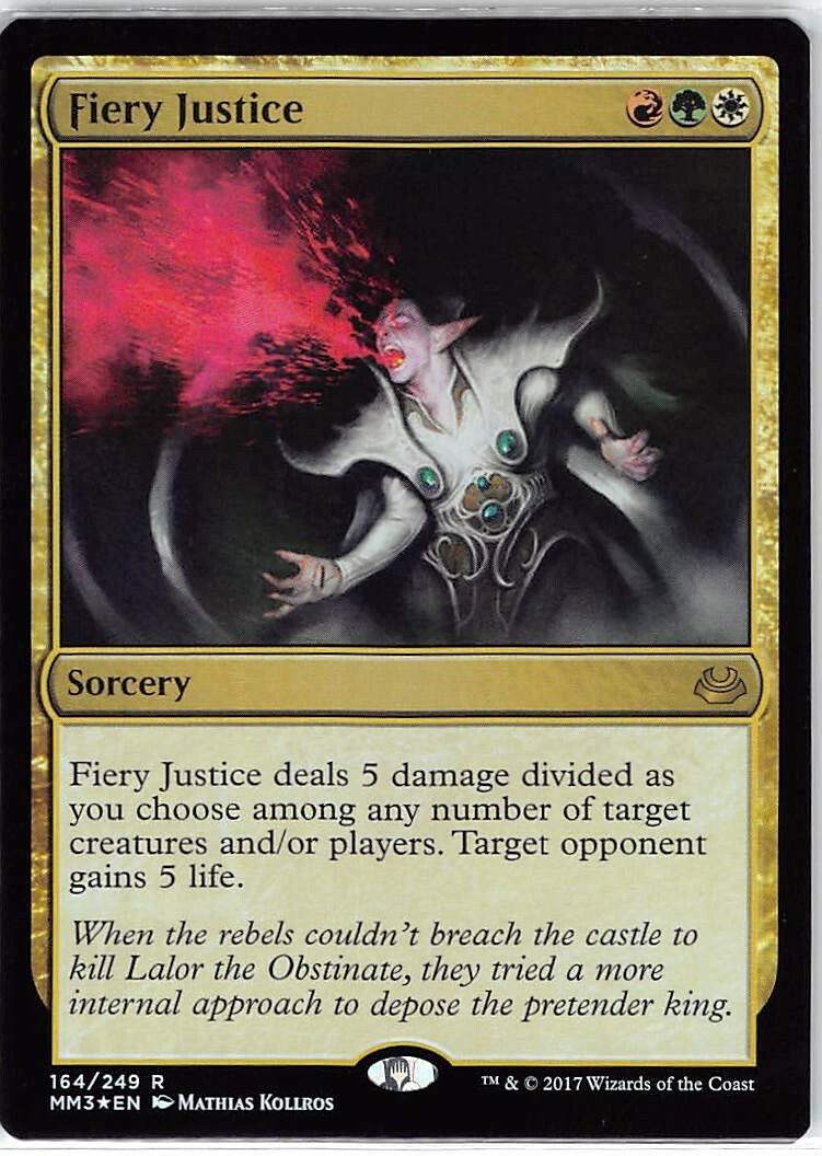 Fiery Justice *FOIL Rare* Magic MtG x1 Modern Masters 2017 | eBay