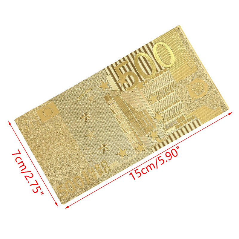 24k Gold Foil Banknotes Full 7PCS Euro Set Banknote Collection ...