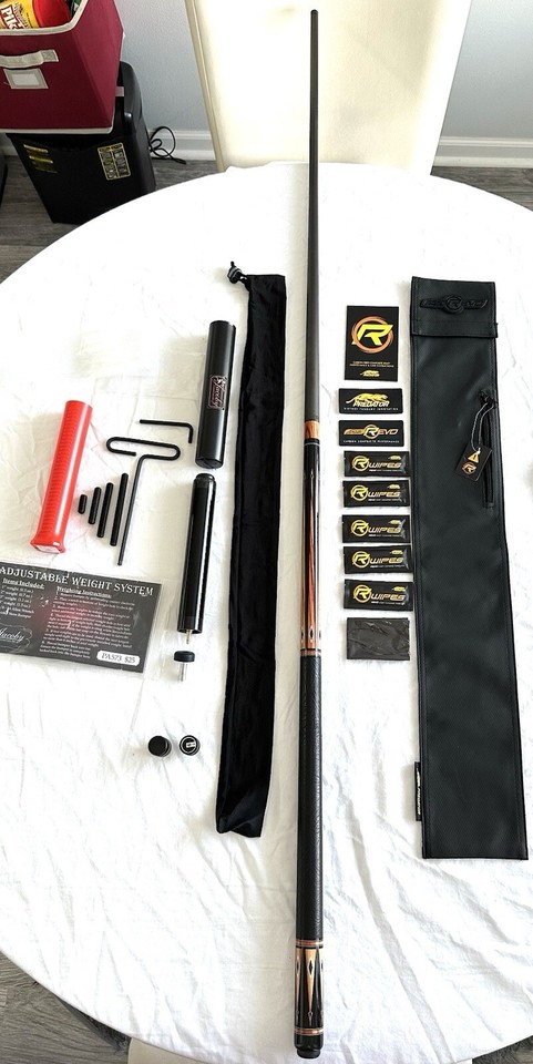 Jacoby Custom Cue With Revo 12.4 BVP, 8” Cue Extension & Weight Bolt ...
