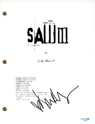 Dina Meyer “Saw III” Signed Autograph Movie Script Full Screenplay ...