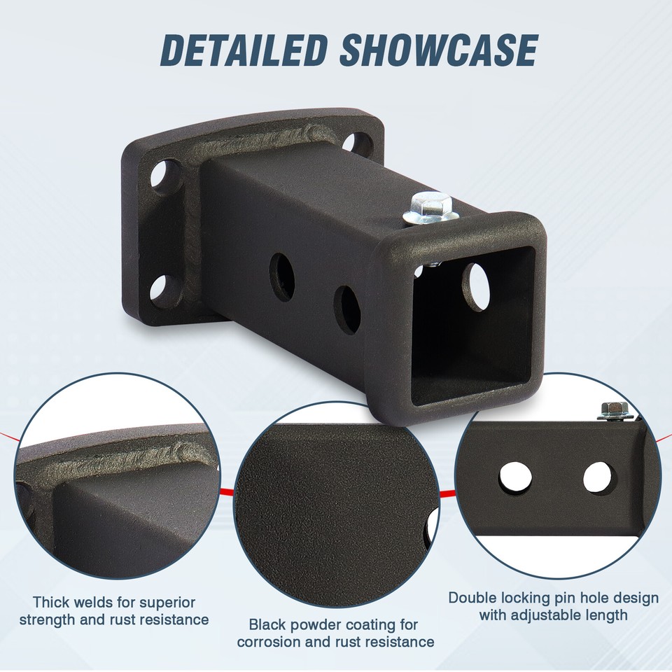 2in Bolt On Receiver Tube Trailer Hitch Receiver Adapter For Pickup ...