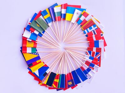 Europe European 44 Countries Toothpick Flags Mini Small Country ...