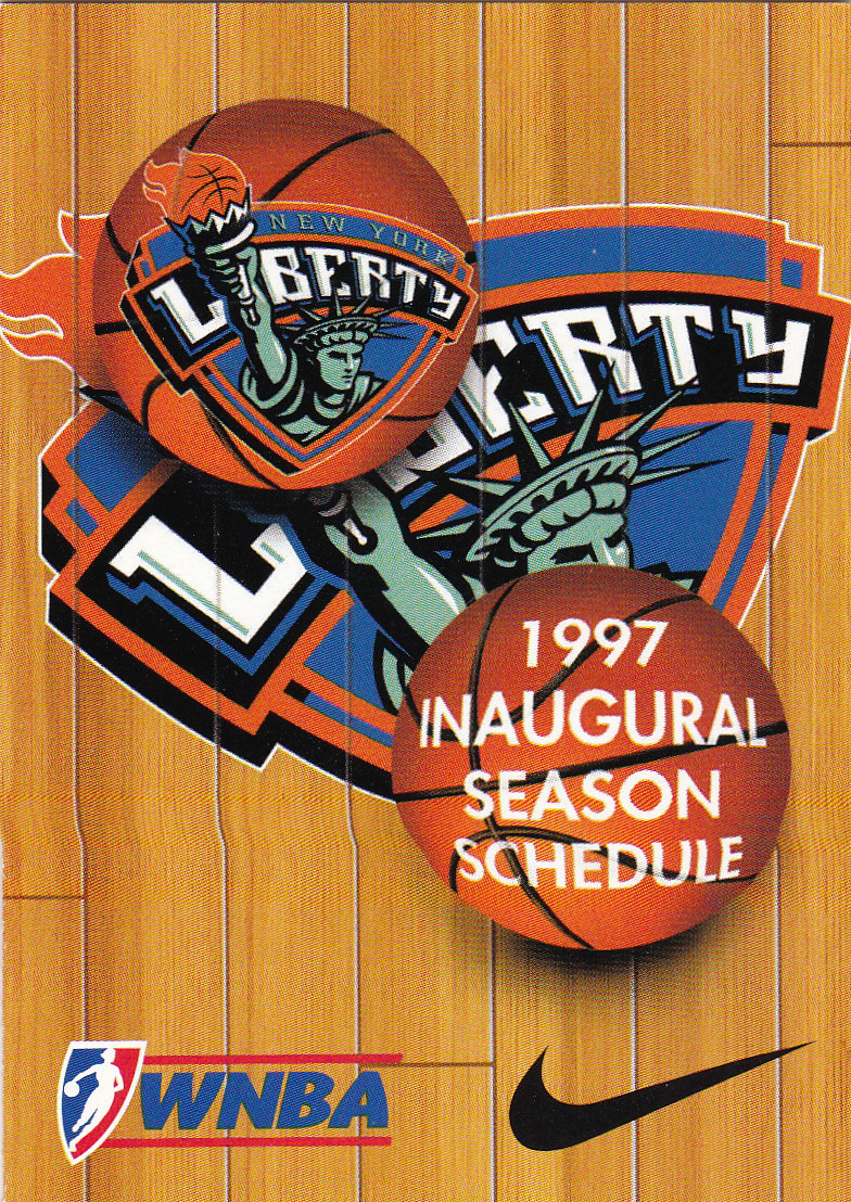 1997 NEW YORK LIBERTY WNBA POCKET SCHEDULE - INAUGURAL SEASON | eBay