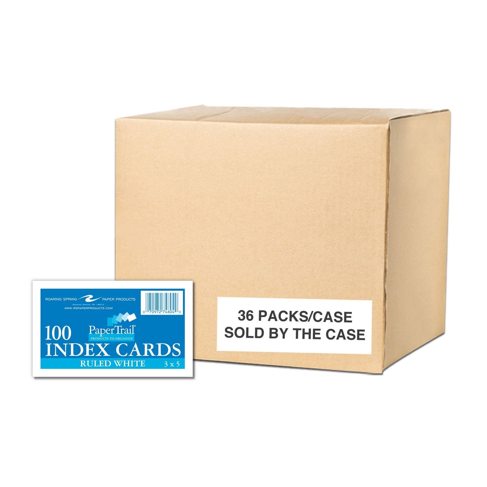 Index Cards 3" x 5", 100 Count, Smooth 100 lb White Index Paper, Ruled ...