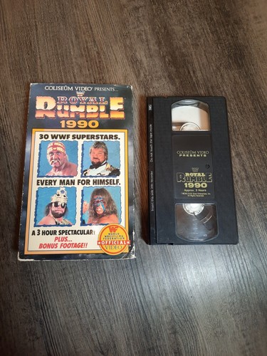 1990 WWF Royal Rumble VHS Big Box Coliseum Video WWE Hogan Warrior ...