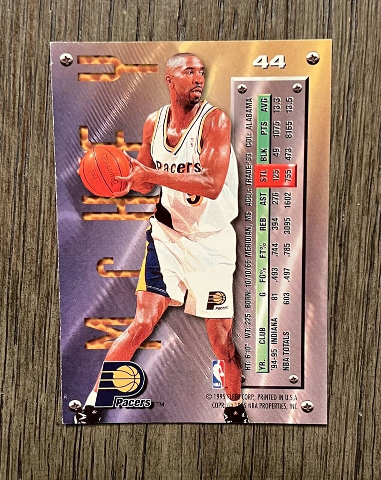 Derrick McKey Auto 1995 Fleer Metal Vintage Supersonics Crimson Tide ...