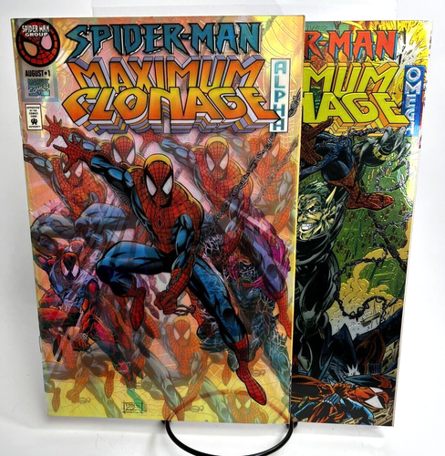 SPIDER-MAN MAXIMUM CLONAGE ALPHA & OMEGA #1 FOIL DeFalco Lim Austin ...