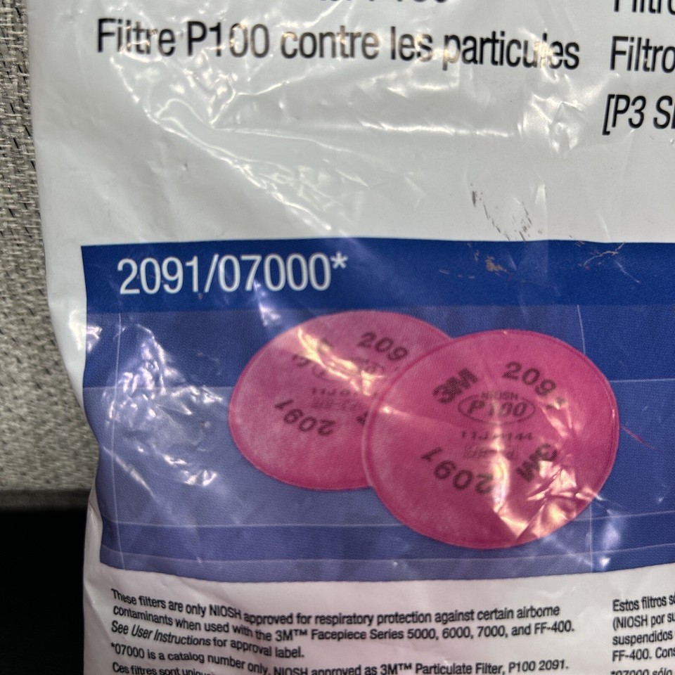 3M Particulate Filter P100 Organic Vapor Relief Qty One Pair 2091/07000 ...