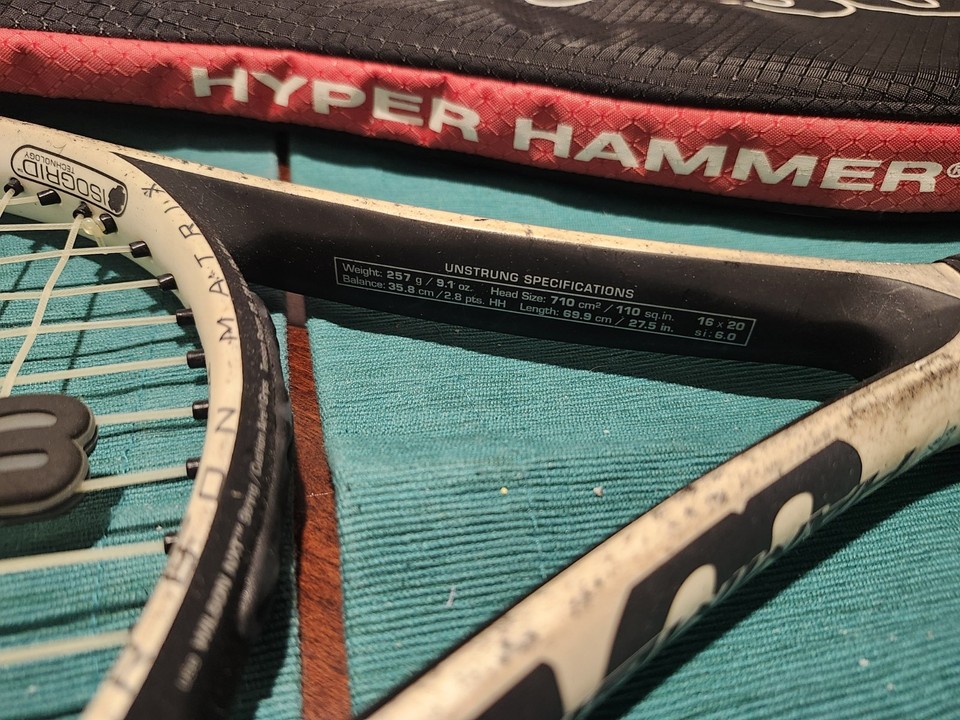 Wilson Hammer 6 110 Carbon Matrix Tennis Racket - 4 3/8" | eBay