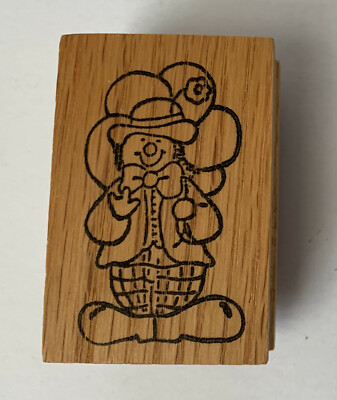 Clown Signing ILY in ASL Rubber Stamp - Love Balloon Deaf American Sign ...