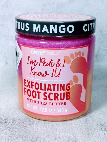 ONYX Professional Exfoliating Foot Scrub Citrus Mango Shea Butter Pedi ...