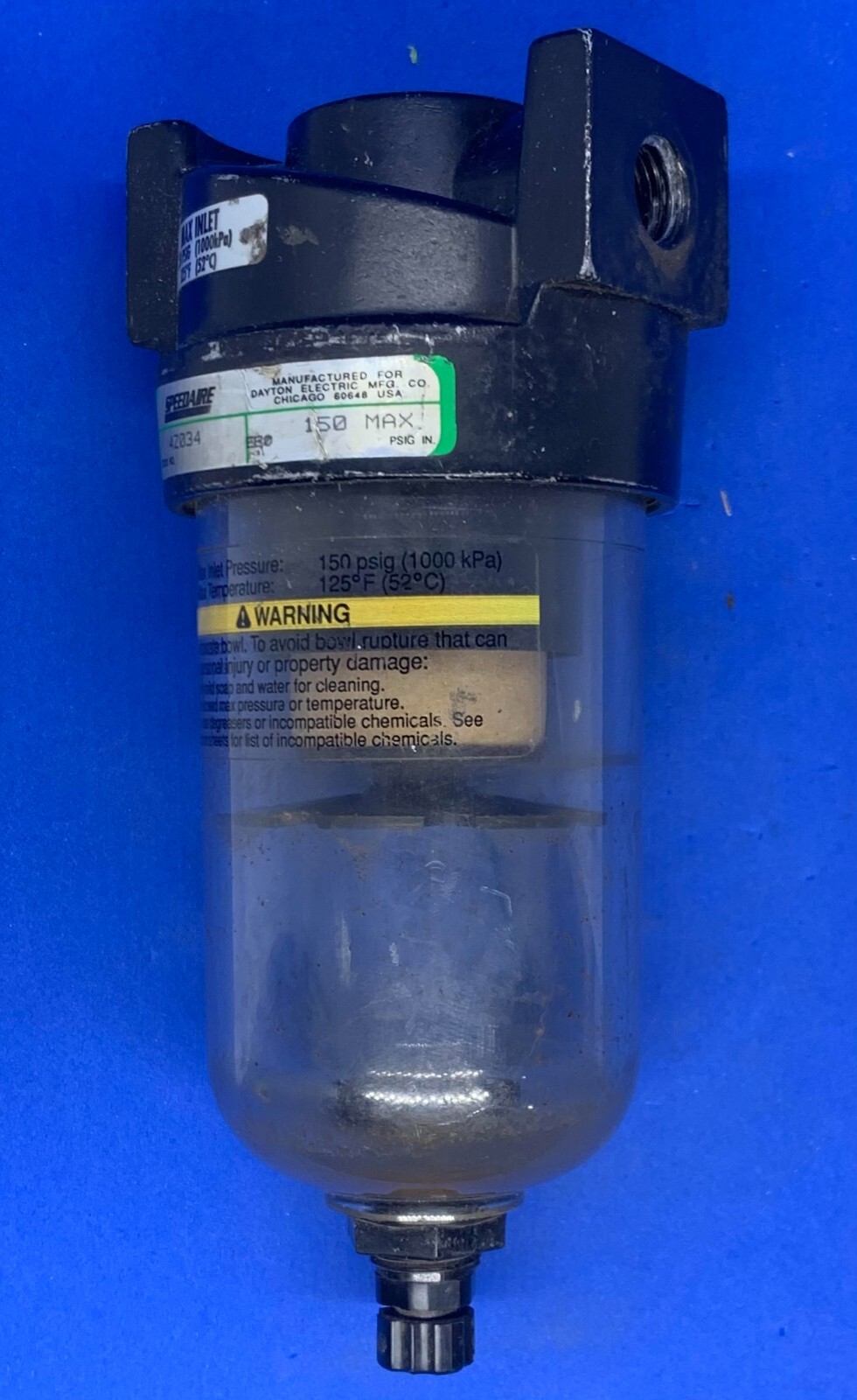 Speedaire 4Z034 Air Line Filter 150 PSIG USED | eBay