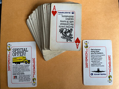 Eastern Airlines & Ryder Truck Rental complete deck Playing cards With ...