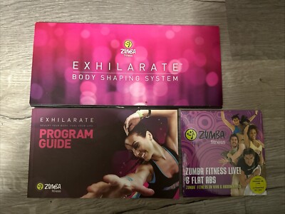 Zumba Fitness EXHILARATE 4 DVD Set w/ Program Guide + Live & Flat Abs ...