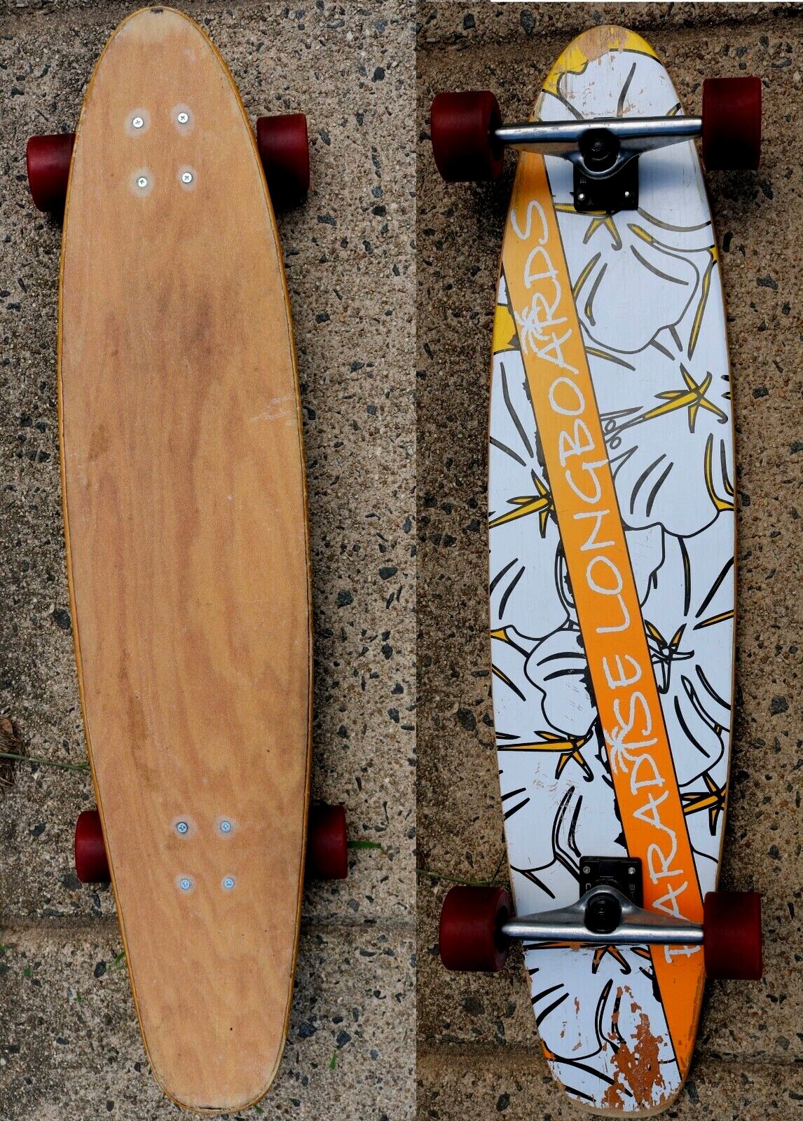 PARADISE LONGBOARDS SKATEBOARD CORE TRUCKS GREEN BEARINGS | eBay