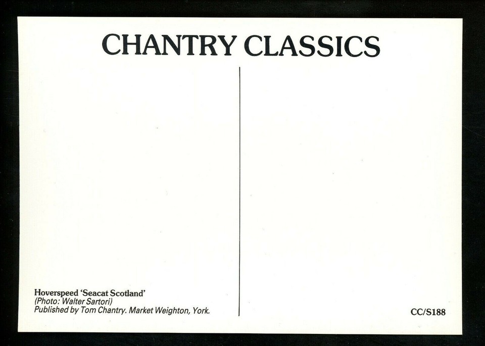 Ship postcard Chantry Classics Chrome S188 Seacat Scotland Hoverspeed ...