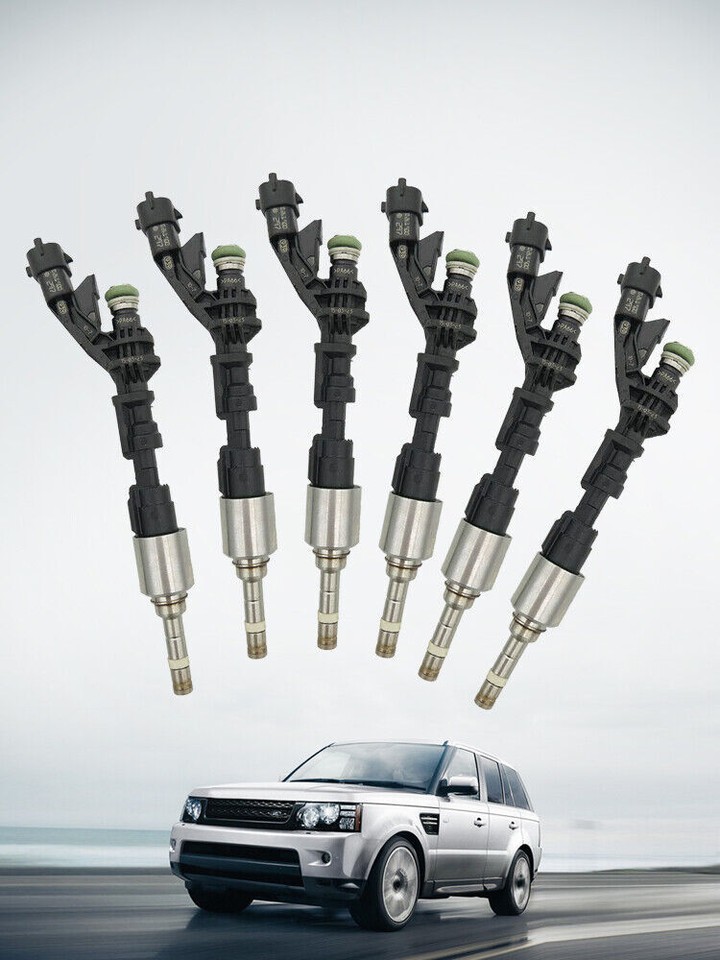 6 Pcs Fuel Injectors 0261500296 For Jaguar F-Type Land Rover Range ...