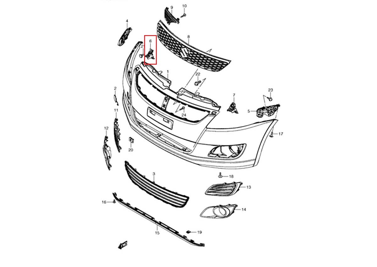 Right Front Bumper Bracket 71733-68L00-000 Fits Suzuki Swift 2011 2012 ...