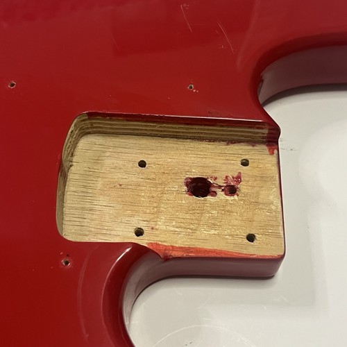 Vintage Unbranded Red Precision Bass Electric Guitar Body 90s Fiesta ...