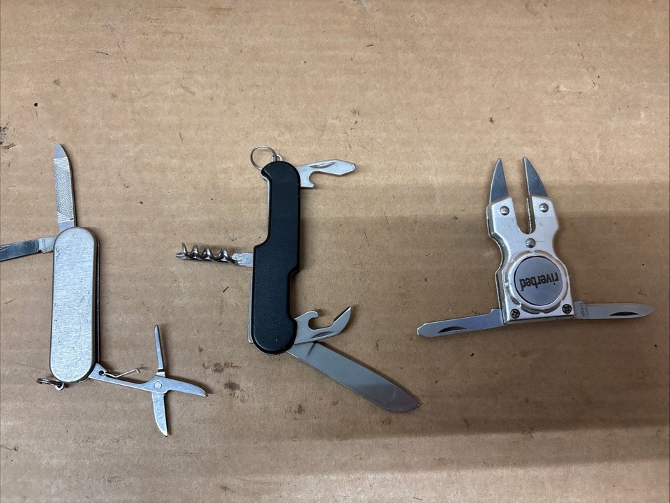 TSA Confiscated Folding Pocket Knife Lot 25 Multi Blade Multitool ...