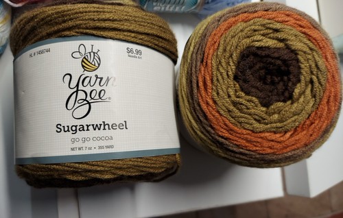 Yarn Bee Yarn Sugarwheel 7 oz, 100 % Acrylic, GO GO COCOA Set Of Two | eBay