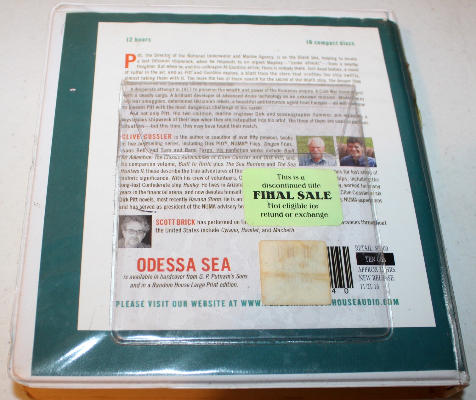 Odessa Sea by Dirk Cussler and Clive Cussler (2016, Audiobook CD ...