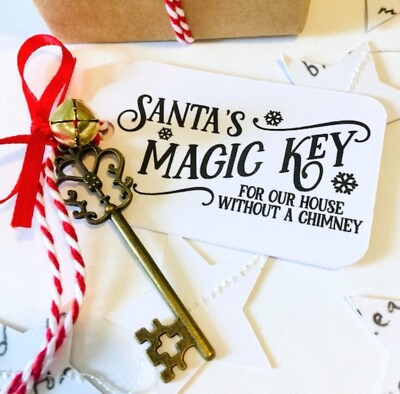 SANTA'S MAGIC KEY Tags Father Christmas Eve Box Fillers Tradition No ...