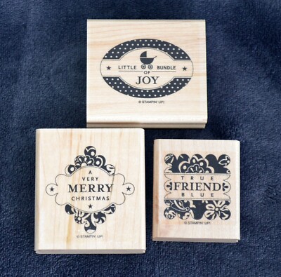 Stampin' Up PUNCHES THREE 3-Pc Stamp Set **RETIRED** | eBay