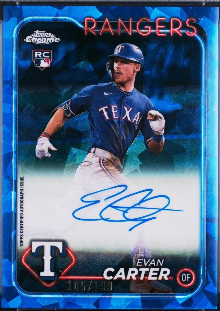2024 Topps Chrome Sapphire Edition - Autographs Evan Carter #CSA-EC ...
