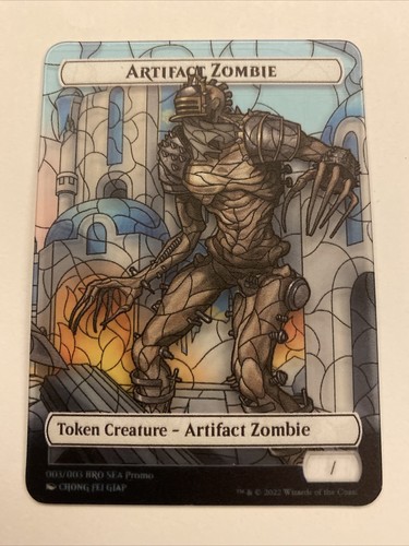 MTG Artifact Zombie Token Brothers War SEA APAC Battlefield Mural Promo ...