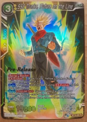 Dragon Ball Super SS2 Trunks, Furure On The Line - Pre-Release Rare ...