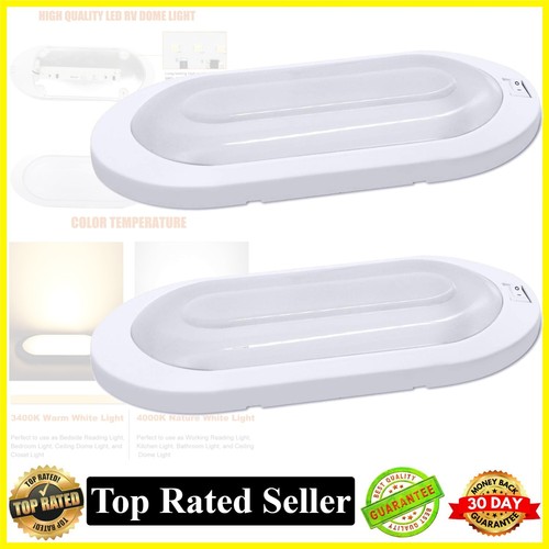 LED Bright RV Pancake Light Surface Mount 3400K Warm White Ceiling Dome ...