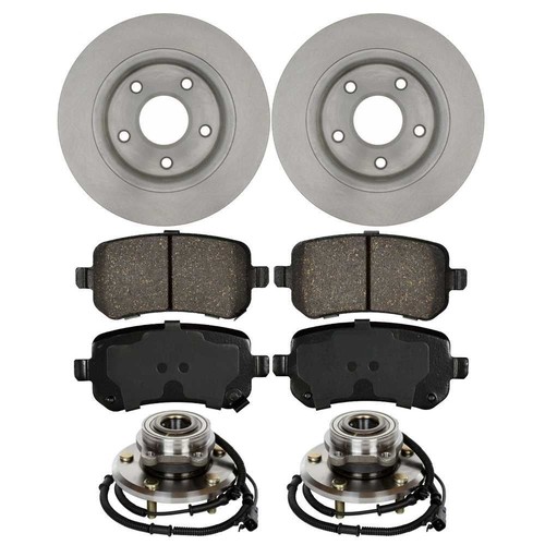 For 2008-2012 Grand Caravan Rear Hub Assembly Ceramic Brake Pad Rotor ...