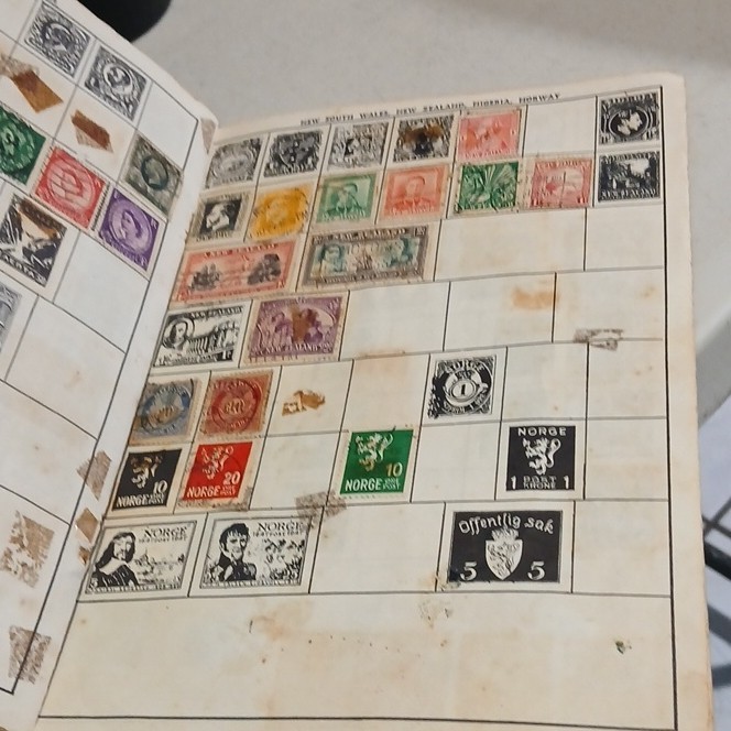 Atlas Stamp Album with Worldwide Collection France Netherlands Mexico ...