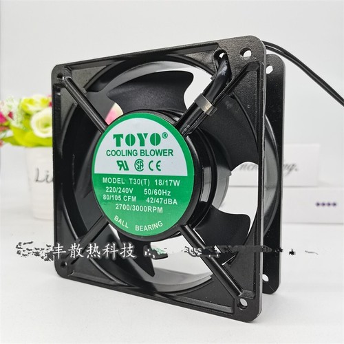 1 PCS TOYO Fan MODEL T30（T）AC 220/240V 120*120*38MM 2 Wire Aluminum ...